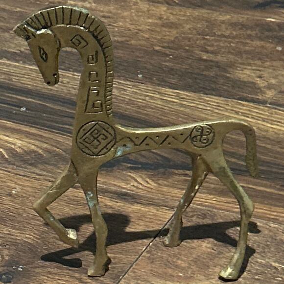 Vintage | Accents | Frederick Weinberg Style Brass Horse Etruscan ...